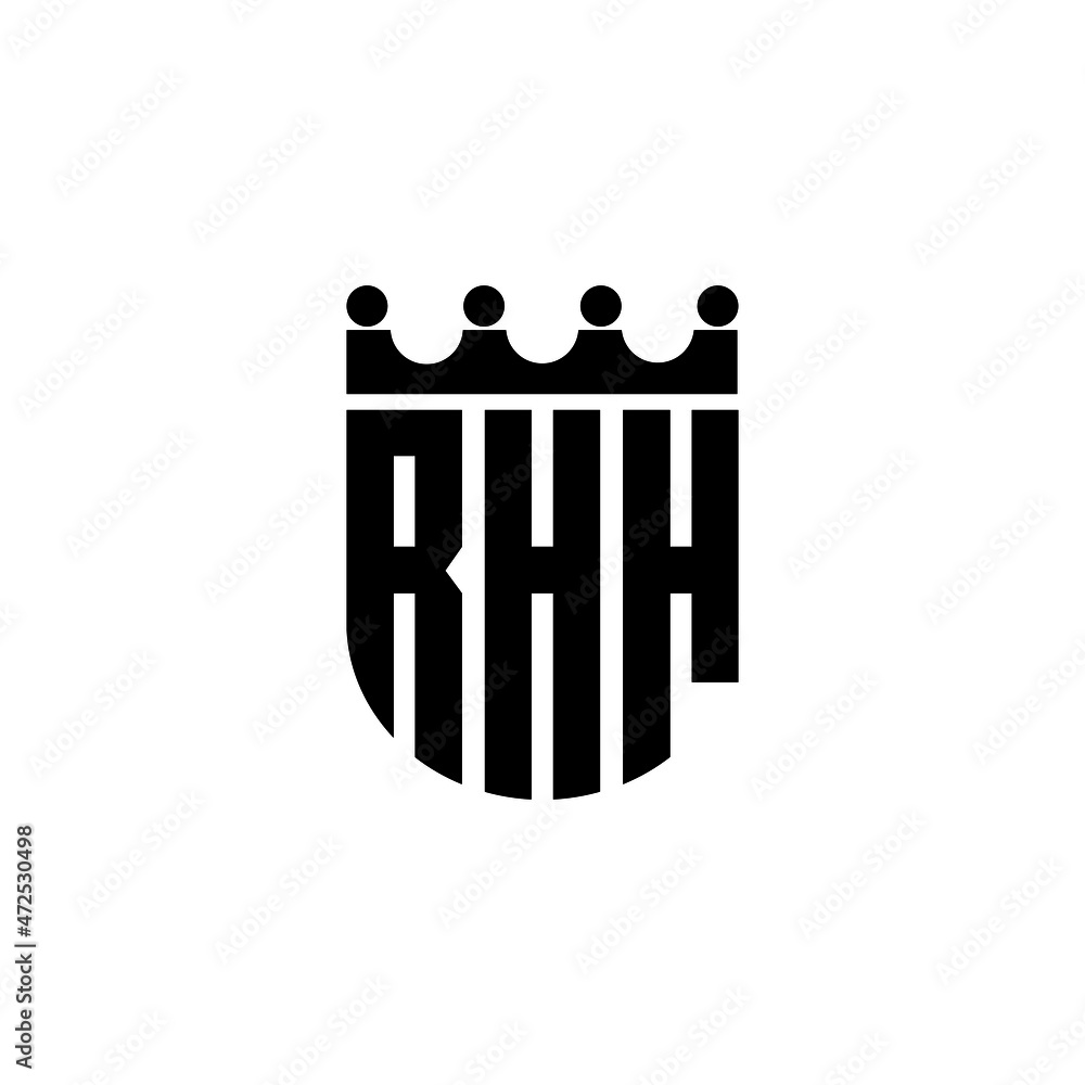 Vecteur Stock RHH letter logo design with white background in ...