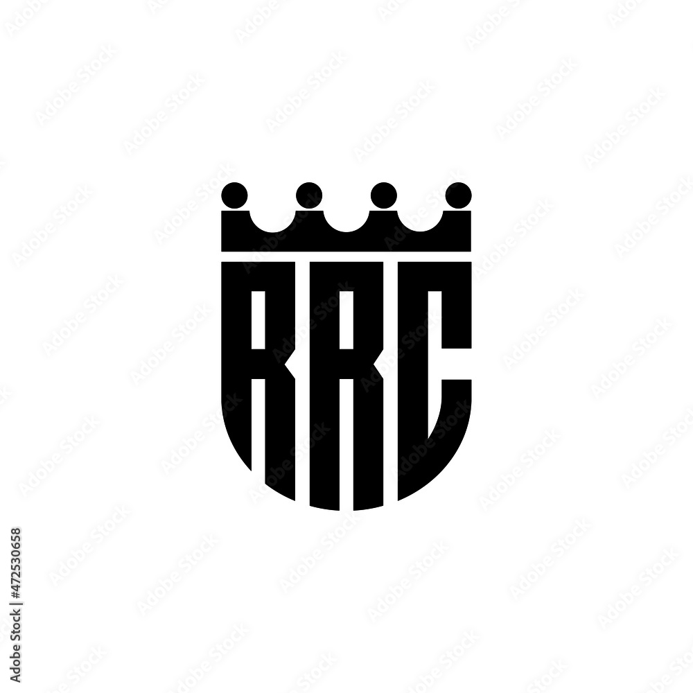 RRC letter logo design with white background in illustrator, vector ...