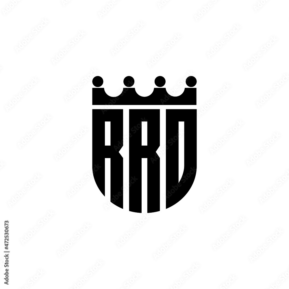 RRD letter logo design with white background in illustrator, vector ...