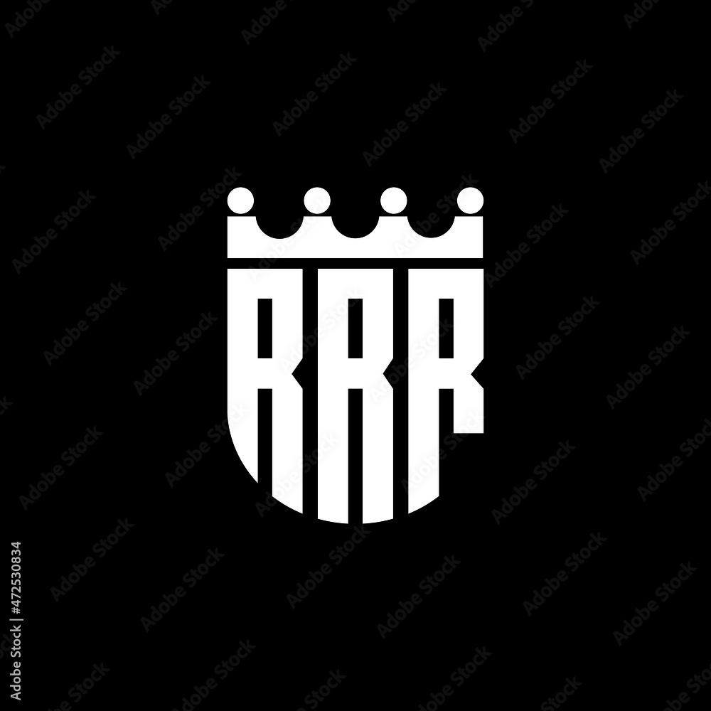 RRR letter logo design with black background in illustrator, vector ...