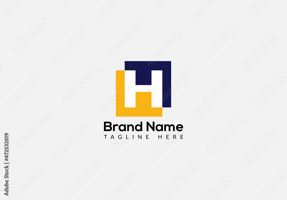 Abstract H letter modern initial lettermarks logo design Stock Vector ...