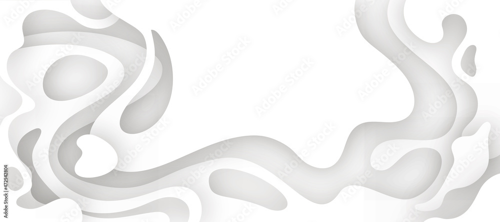 Liquid white background design. White elements with fluid gradient ...