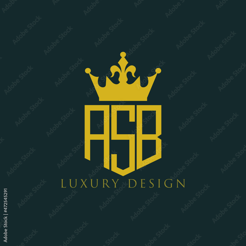 ASB letter logo design on black background.ASB creative initials letter ...