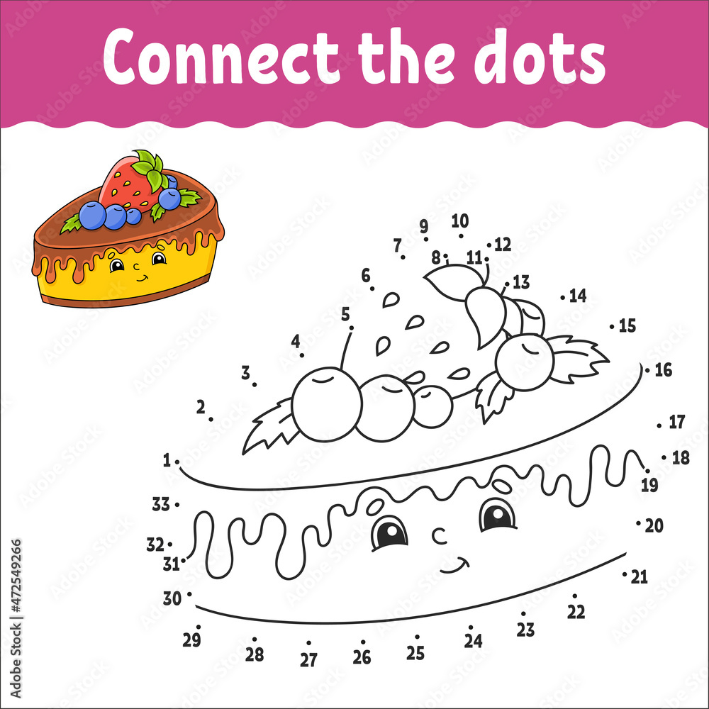 Dot to dot. Draw a line. Handwriting practice. Learning numbers for ...