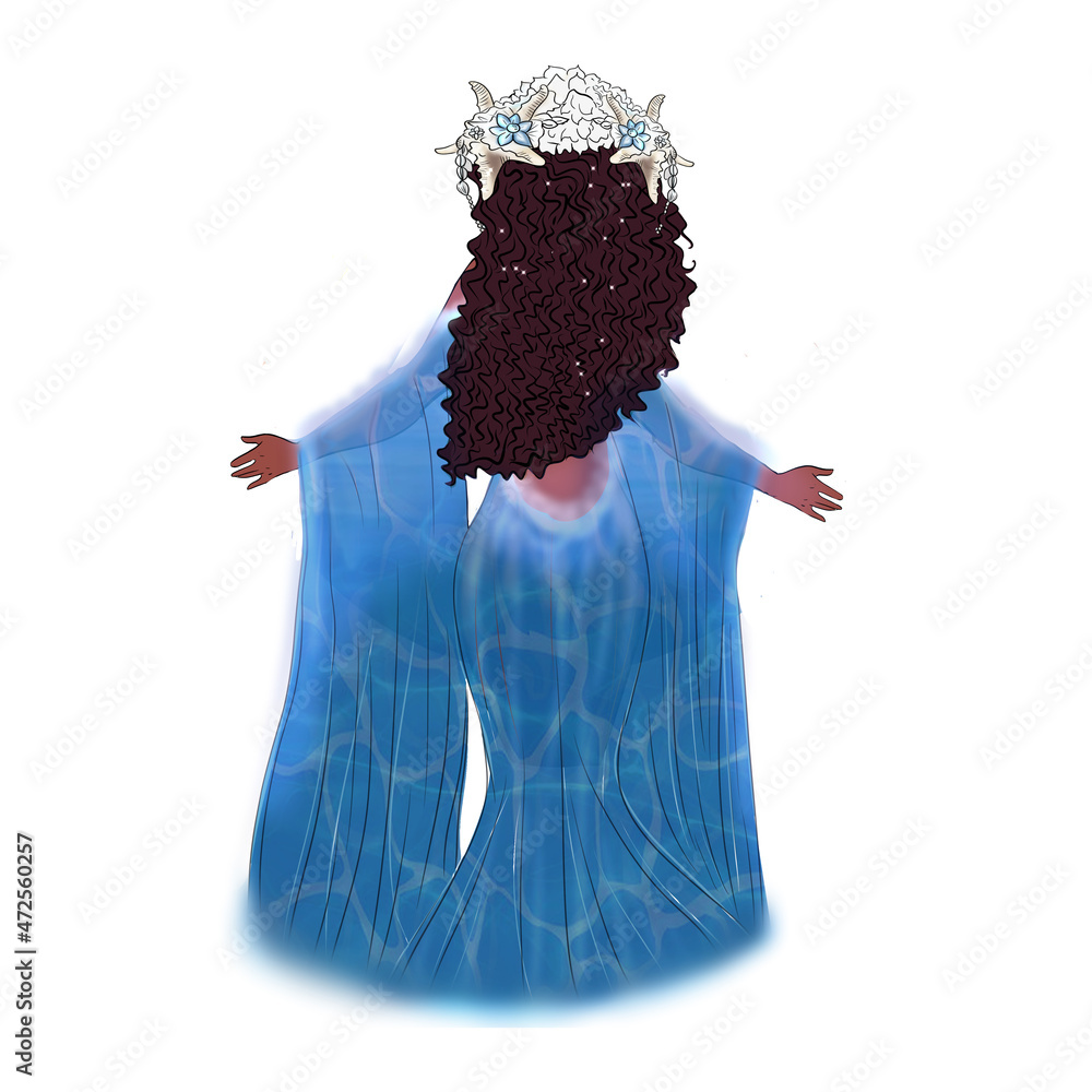 Queen of the Ocean. Iemanja goddess of candomblé and Umbanda religions ...