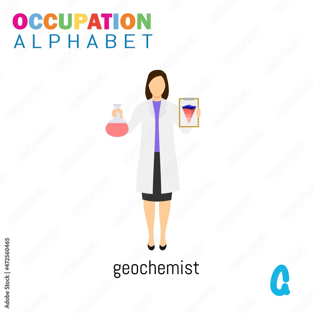 Vector Illustration of alphabet occupation with G letter. Suitable for ...
