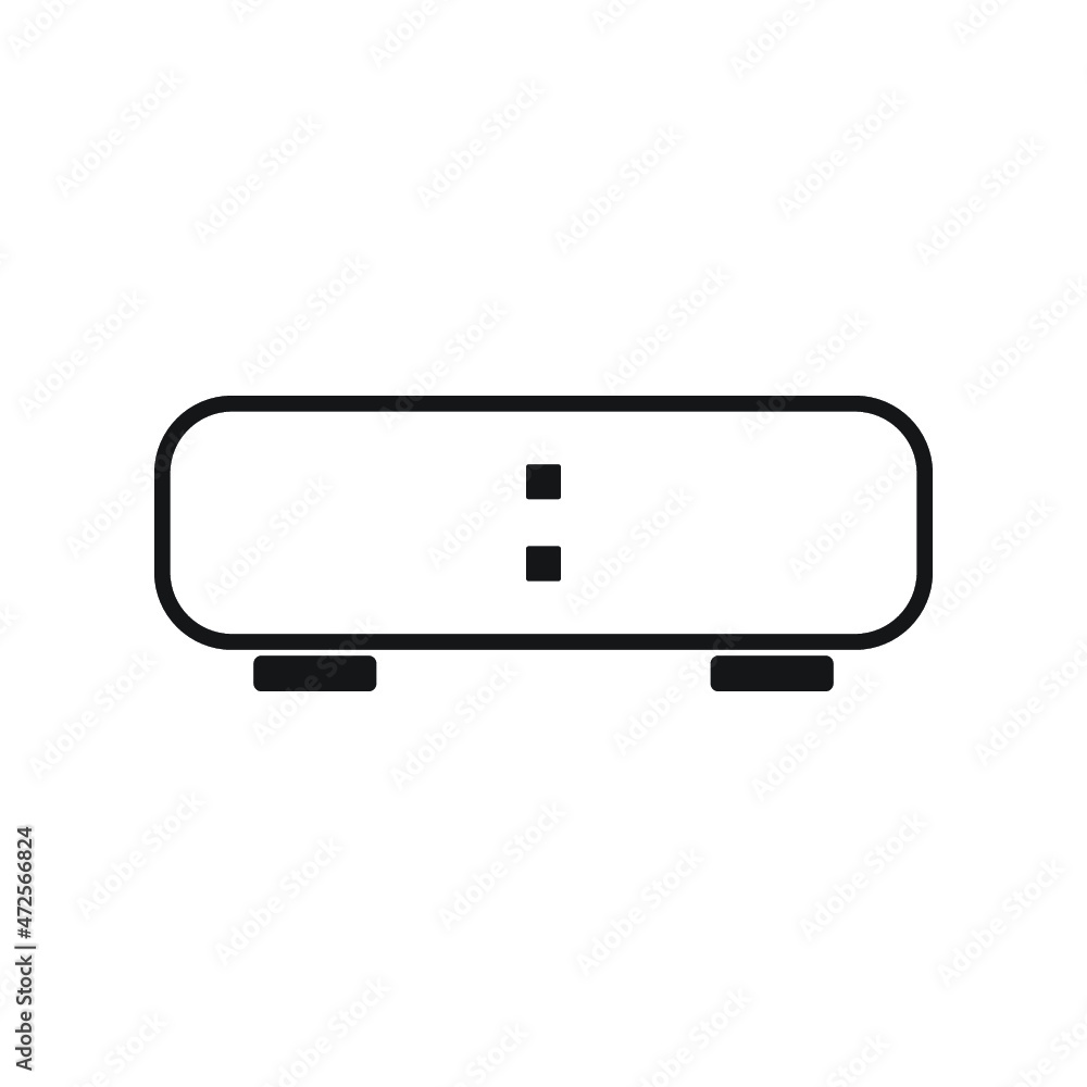 Blank digital clock. Clipart image isolated on white background Stock ...