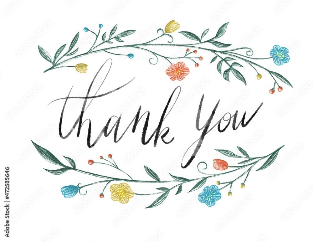 thank you Stock Illustration | Adobe Stock