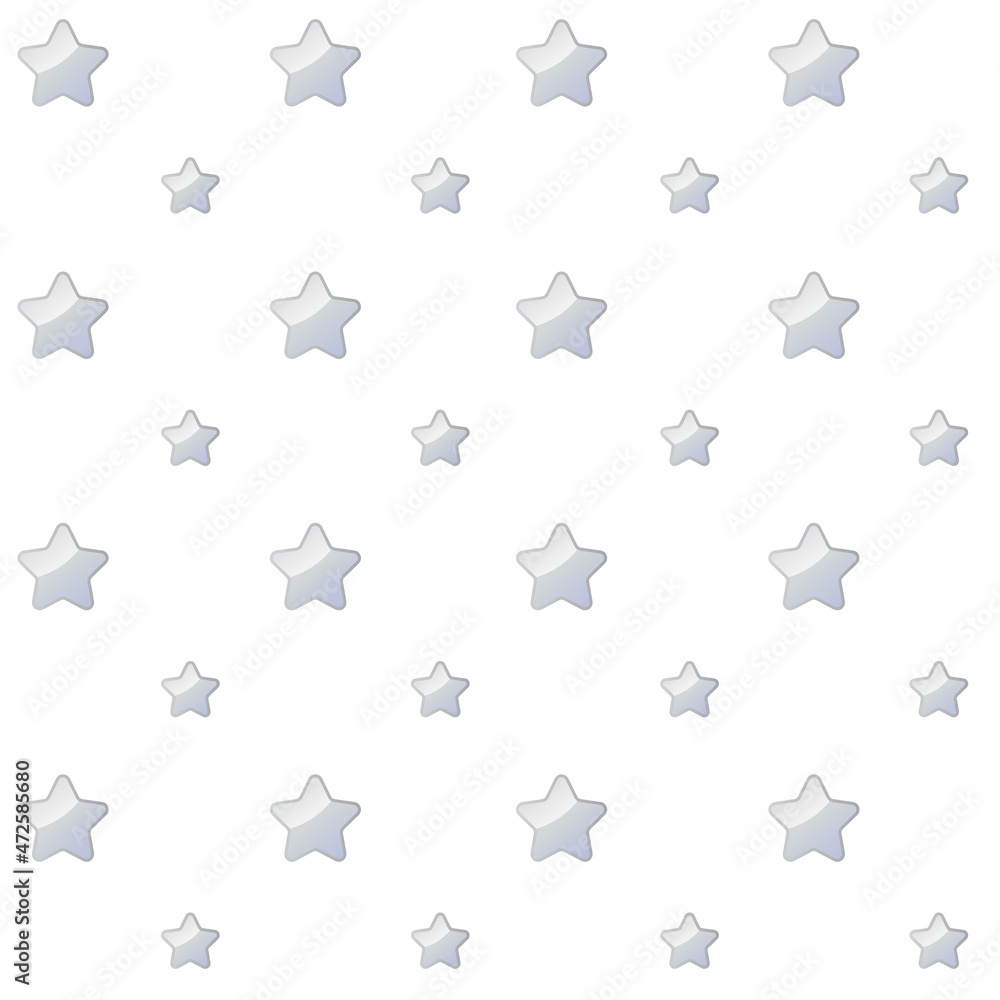 Silver Shiny Star Seamless Pattern - Amazing vector pattern of a silver ...