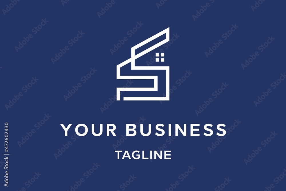 SS House Logo Stock Vector | Adobe Stock