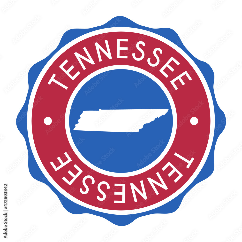 Tennessee, USA Badge Map Vector Seal Vector Sign. National Symbol ...