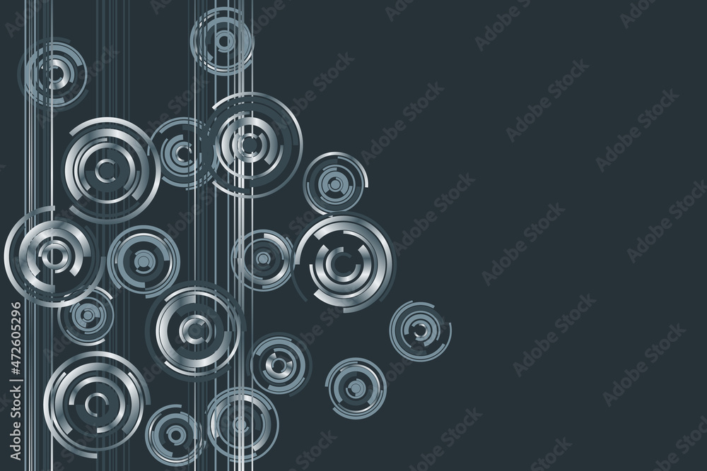 Spin rotation circle shapes motion vector background. Vertical line ...