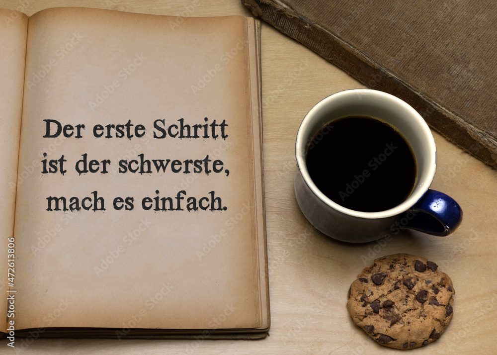 Der erste Schritt ist der schwerste, mach es einfach. Stock-Foto ... Der erste Schritt ist der schwerste, mach es einfach. Stock-Foto ...