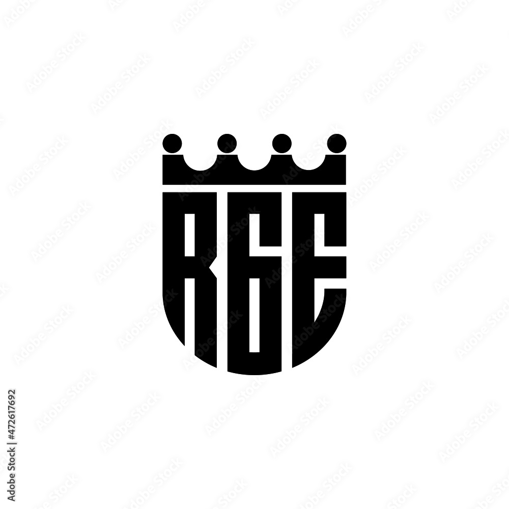 RGE letter logo design with white background in illustrator, vector ...