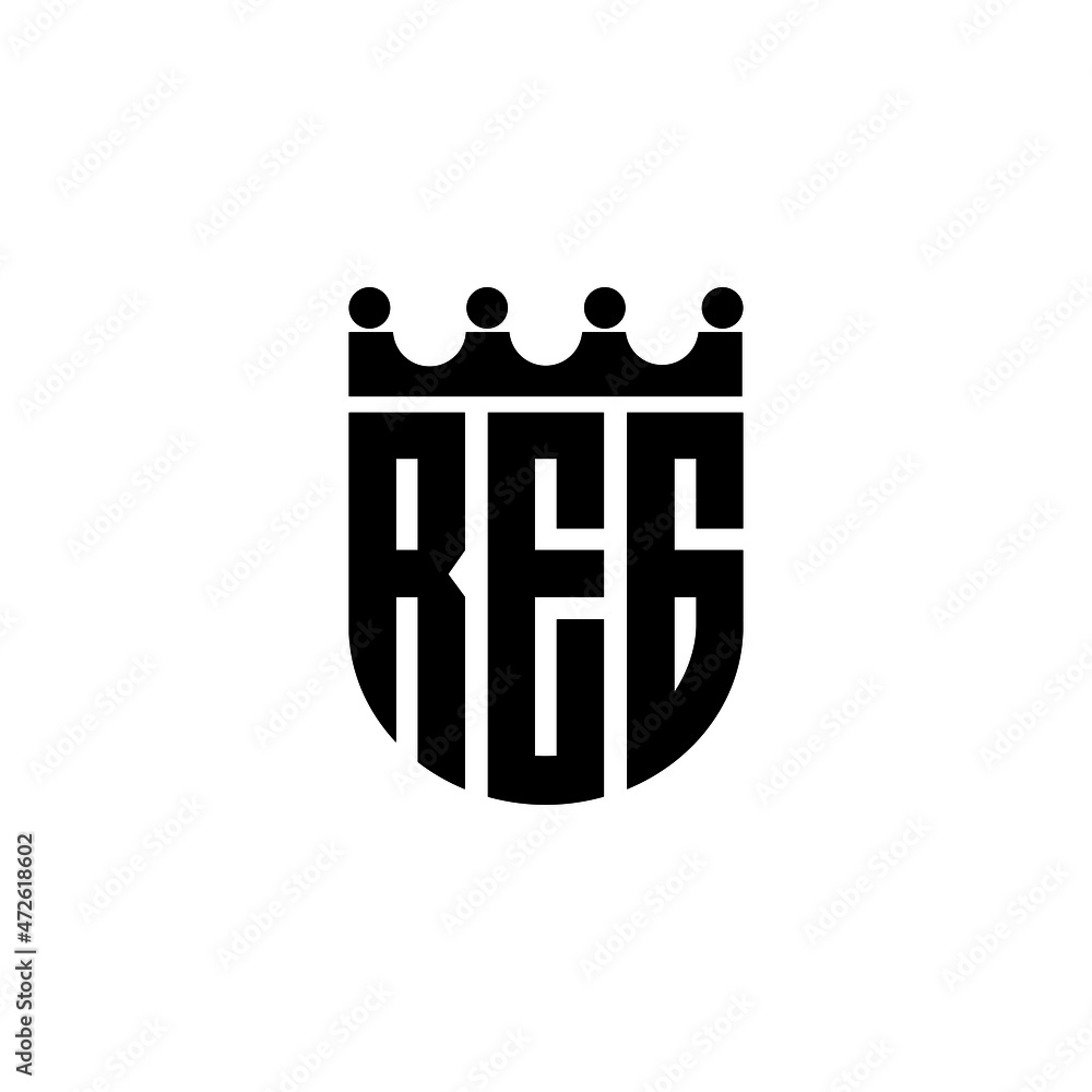 Vecteur Stock REG letter logo design with white background in ...