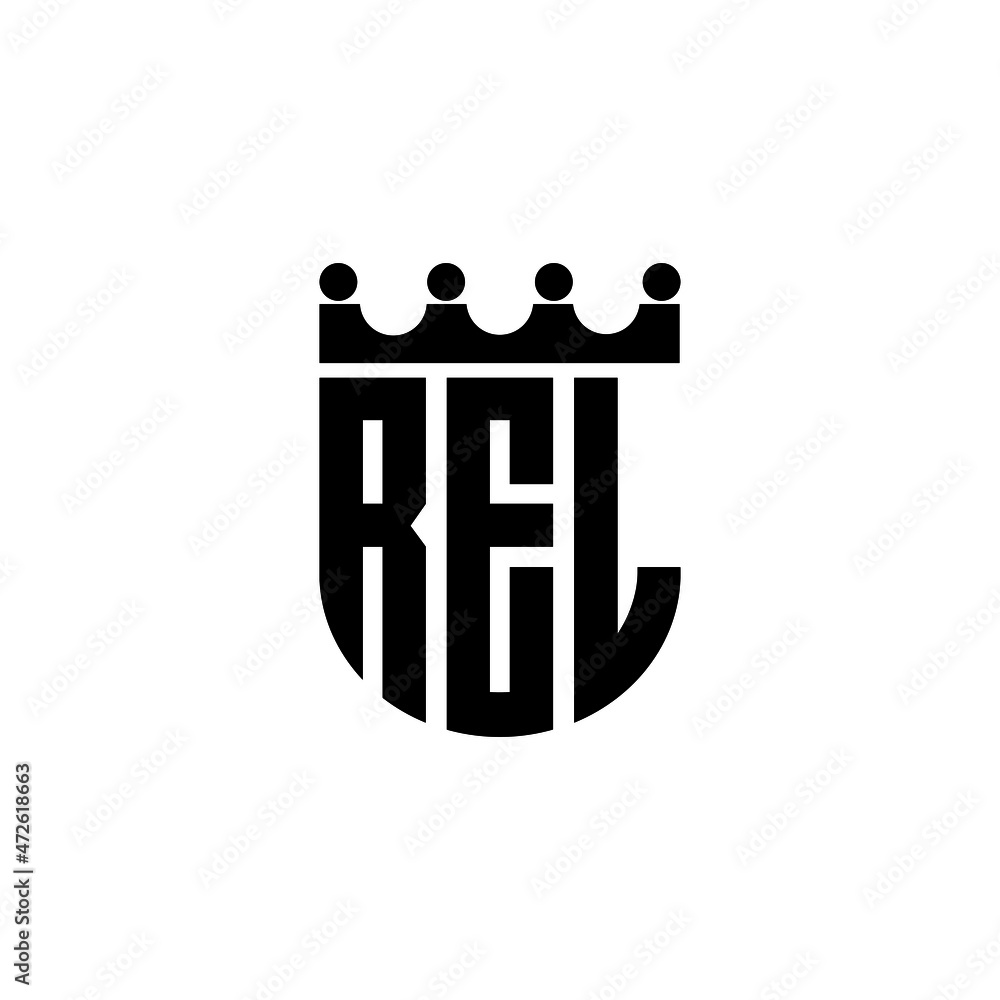 Vecteur Stock REL letter logo design with white background in ...