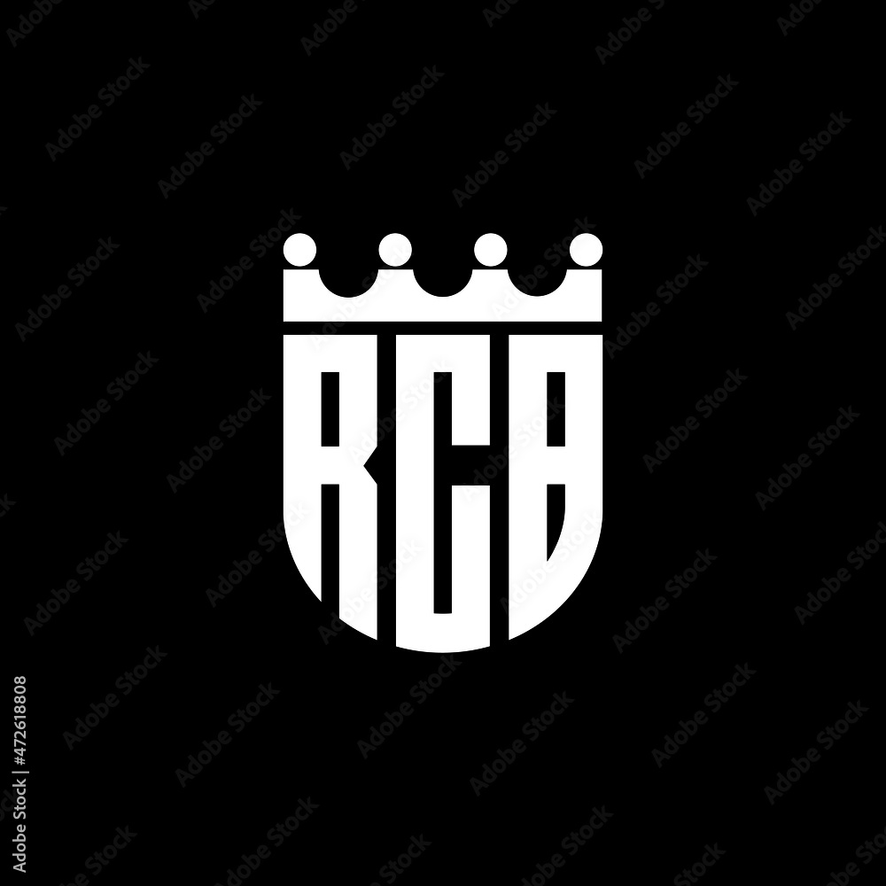 RCB letter logo design with black background in illustrator, vector ...