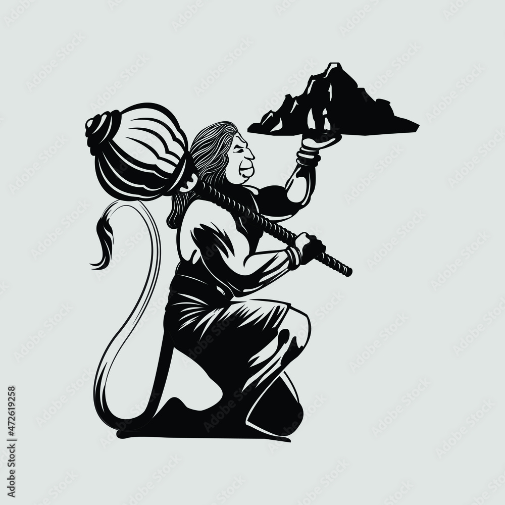 Lord Hanuman vector art, creation hanuman jayanti special, Hanuman ...