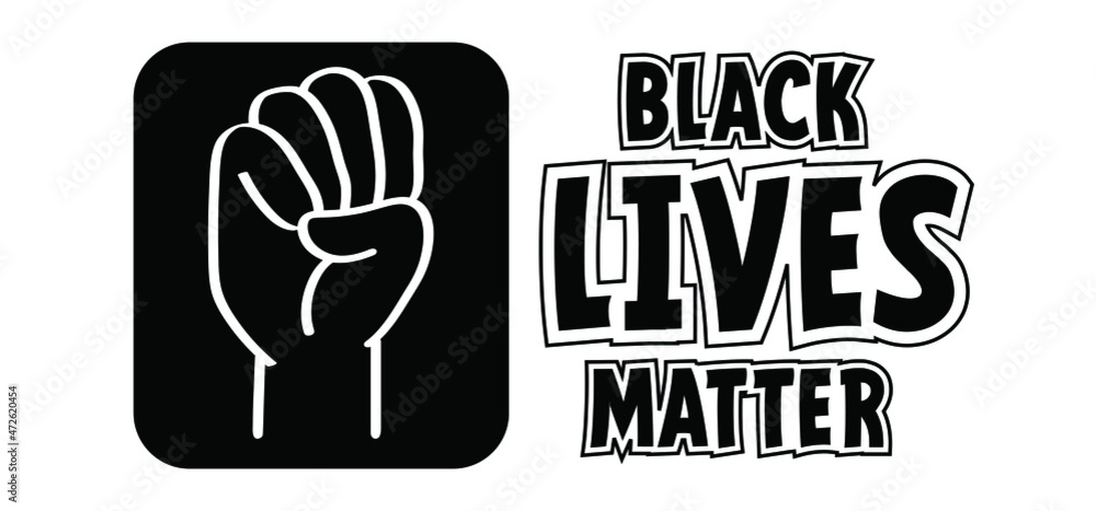 Slogan black lives matter protest in USA to stop violence to black ...