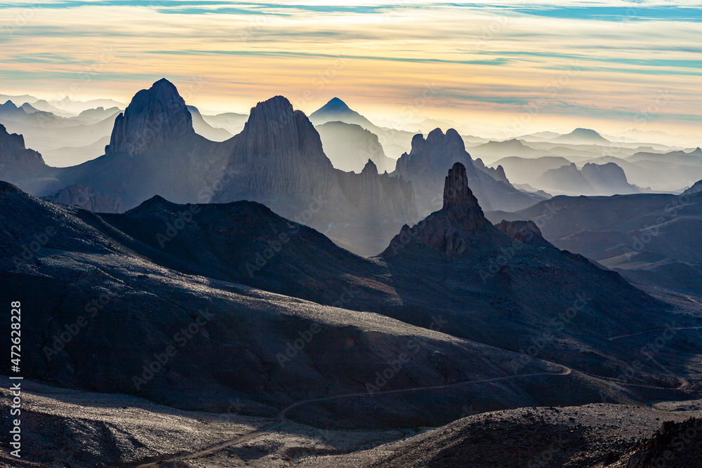 ahaggar mountains map algeria