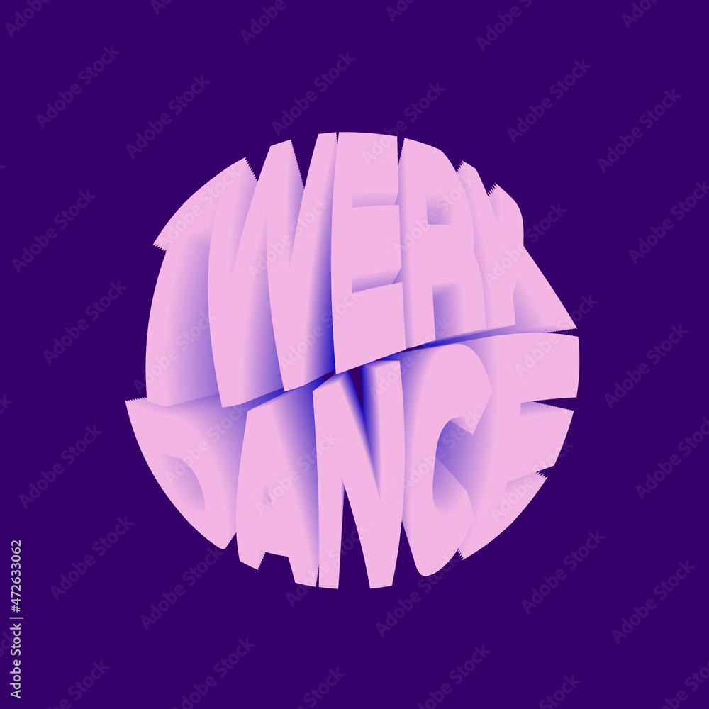 Twerk poster design. Use it for booty dance course or battle. Stock ...
