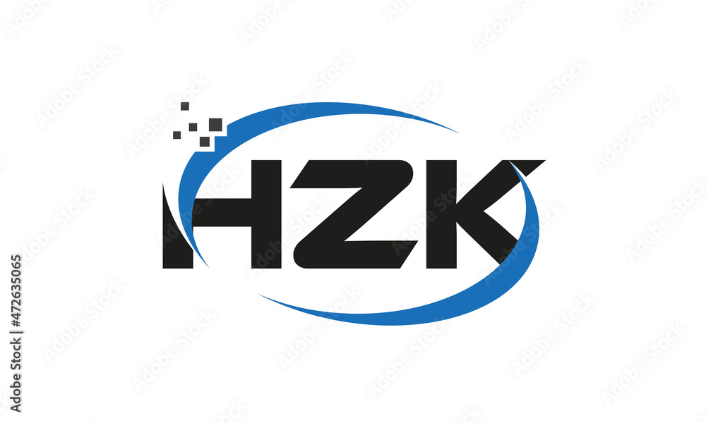 dots or points letter HZK technology logo designs concept vector ...