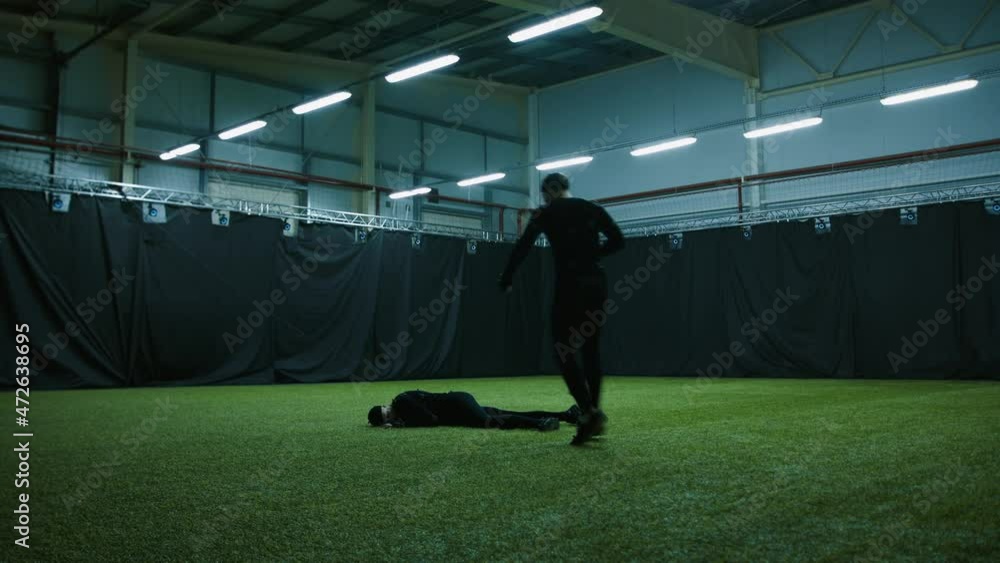 BTS of game industry - Actors in motion capture suits performing some ...