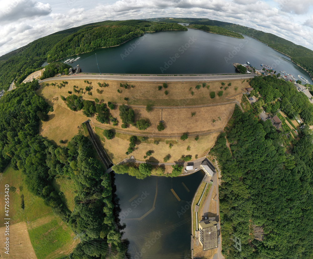 Panoramaluftbild Rurtalsperre Rur Eifel Stock Photo | Adobe Stock