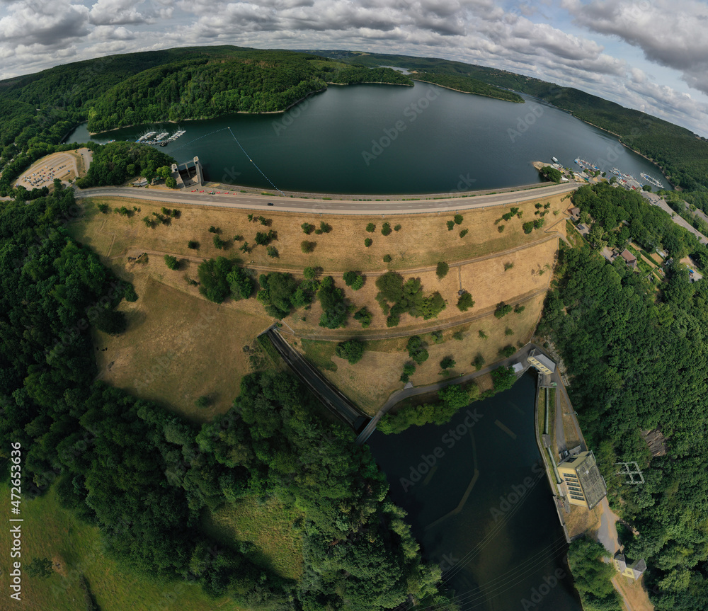 Panoramaluftbild Rurtalsperre Rur Eifel Stock Photo | Adobe Stock