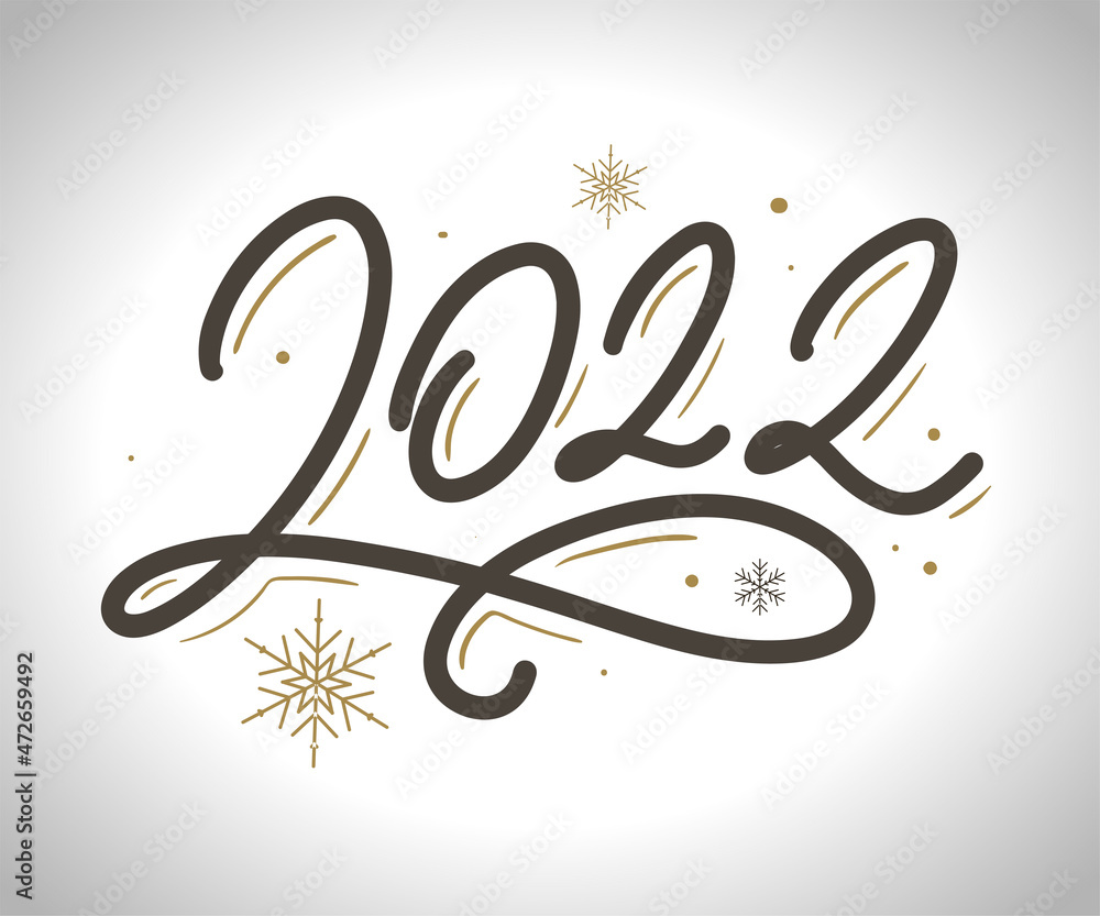 Happy new year 2022 logo text design. 2022 year number design template ...