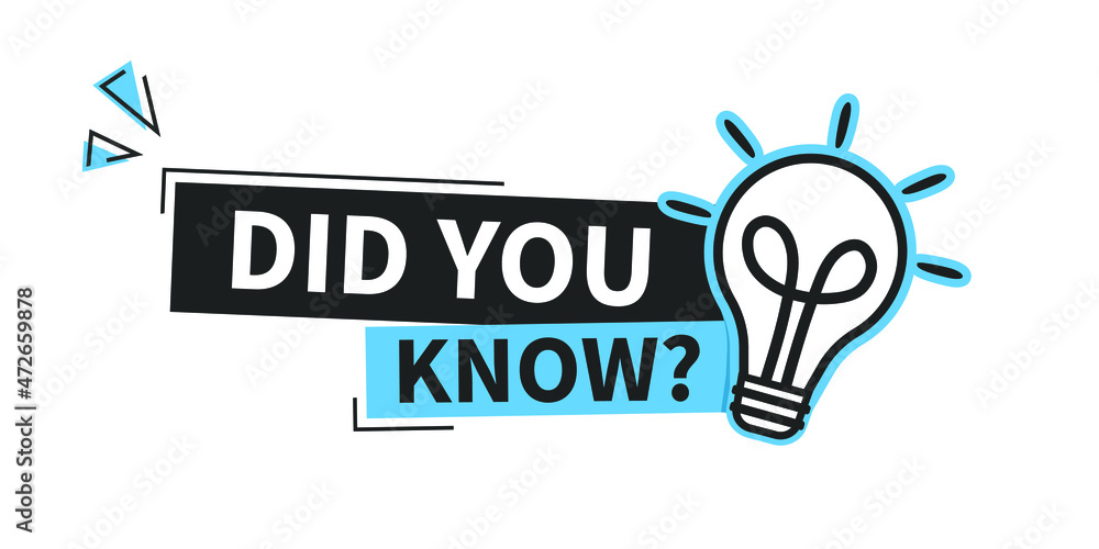 Did you know banner for education, business, advertising. Vector ...