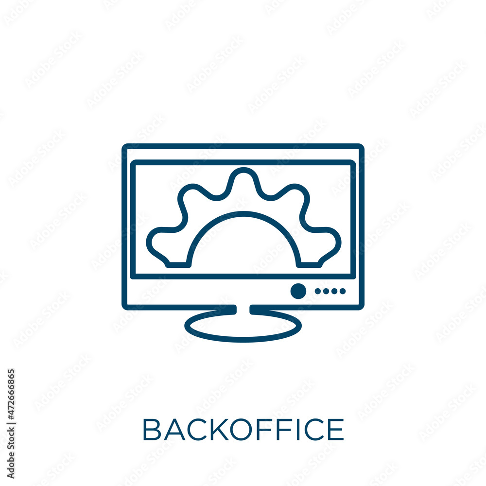 Vecteur Stock backoffice icon. Thin linear backoffice outline icon ... Vecteur Stock backoffice icon. Thin linear backoffice outline icon ...