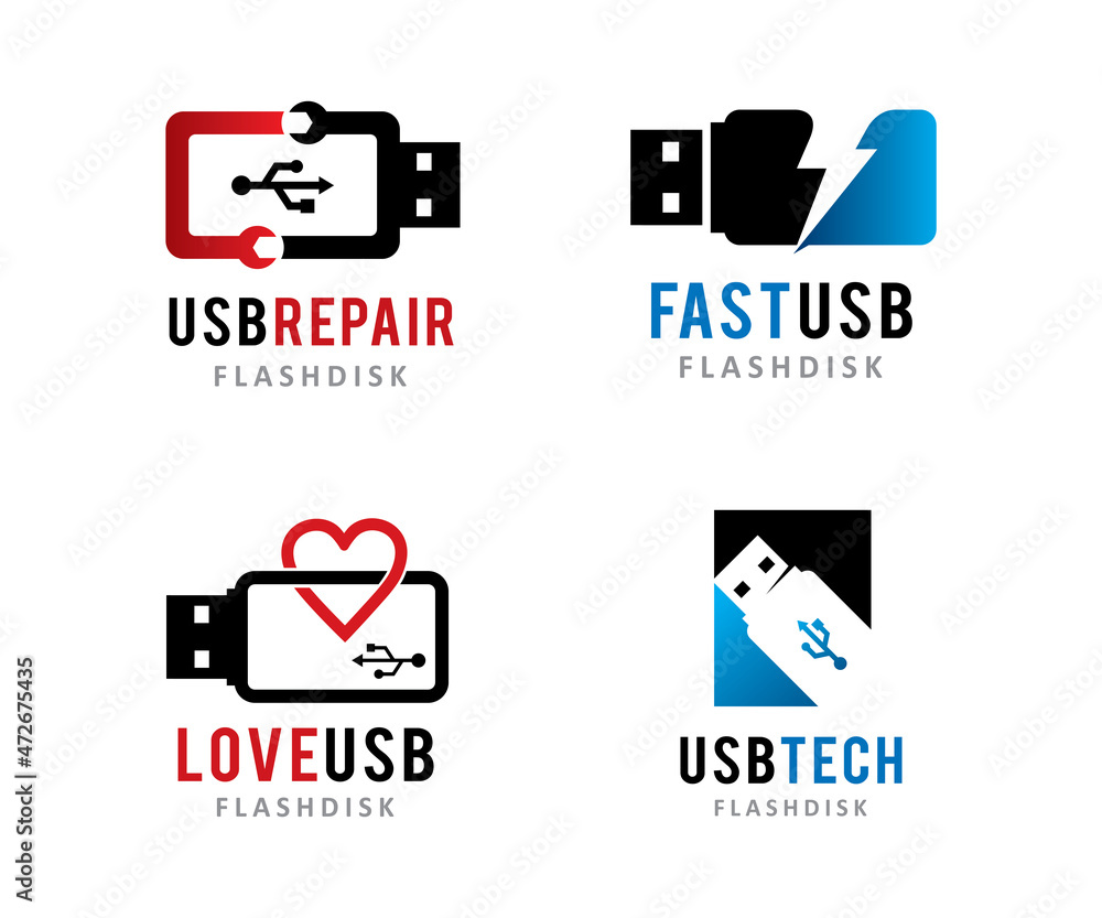 USB logo symbol or icon template Stock Vector | Adobe Stock