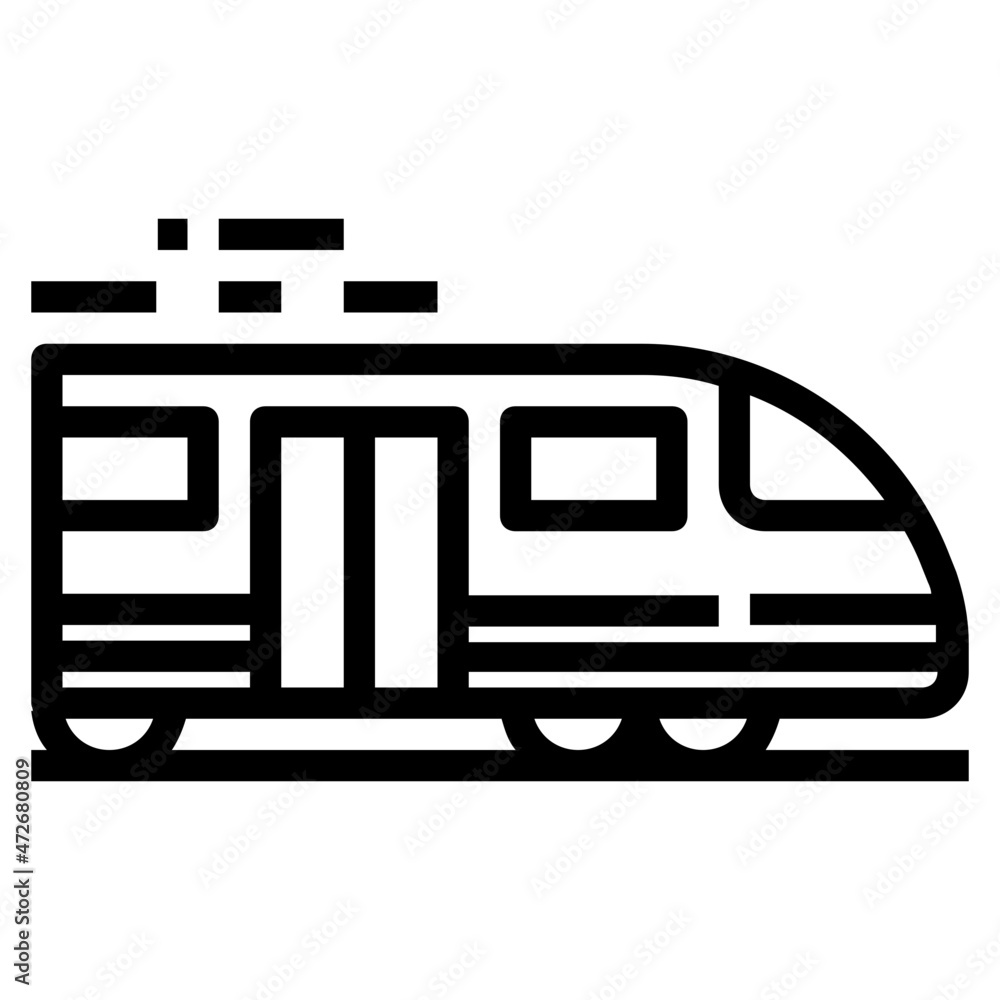 train outline icon Stock Vector | Adobe Stock