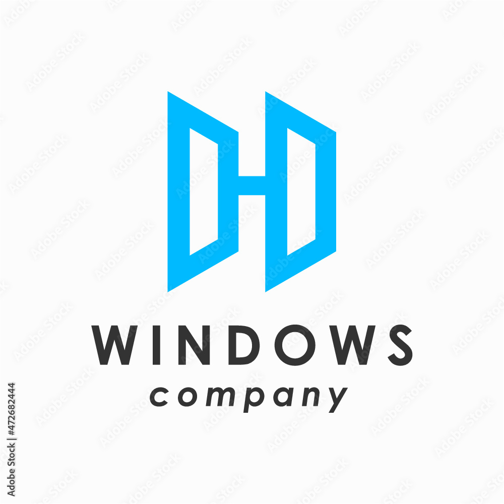 Windows H initials logo vector image Stock Vector | Adobe Stock