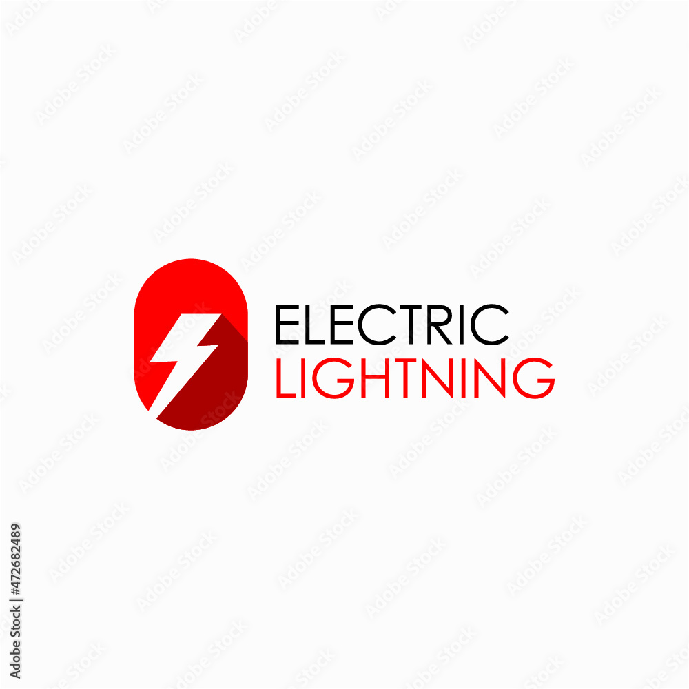 lightning electric logo vector image Stock Vector | Adobe Stock