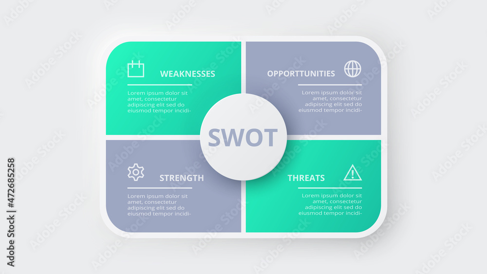 Neumorphic flow chart infographic. Creative concept for infographic ...