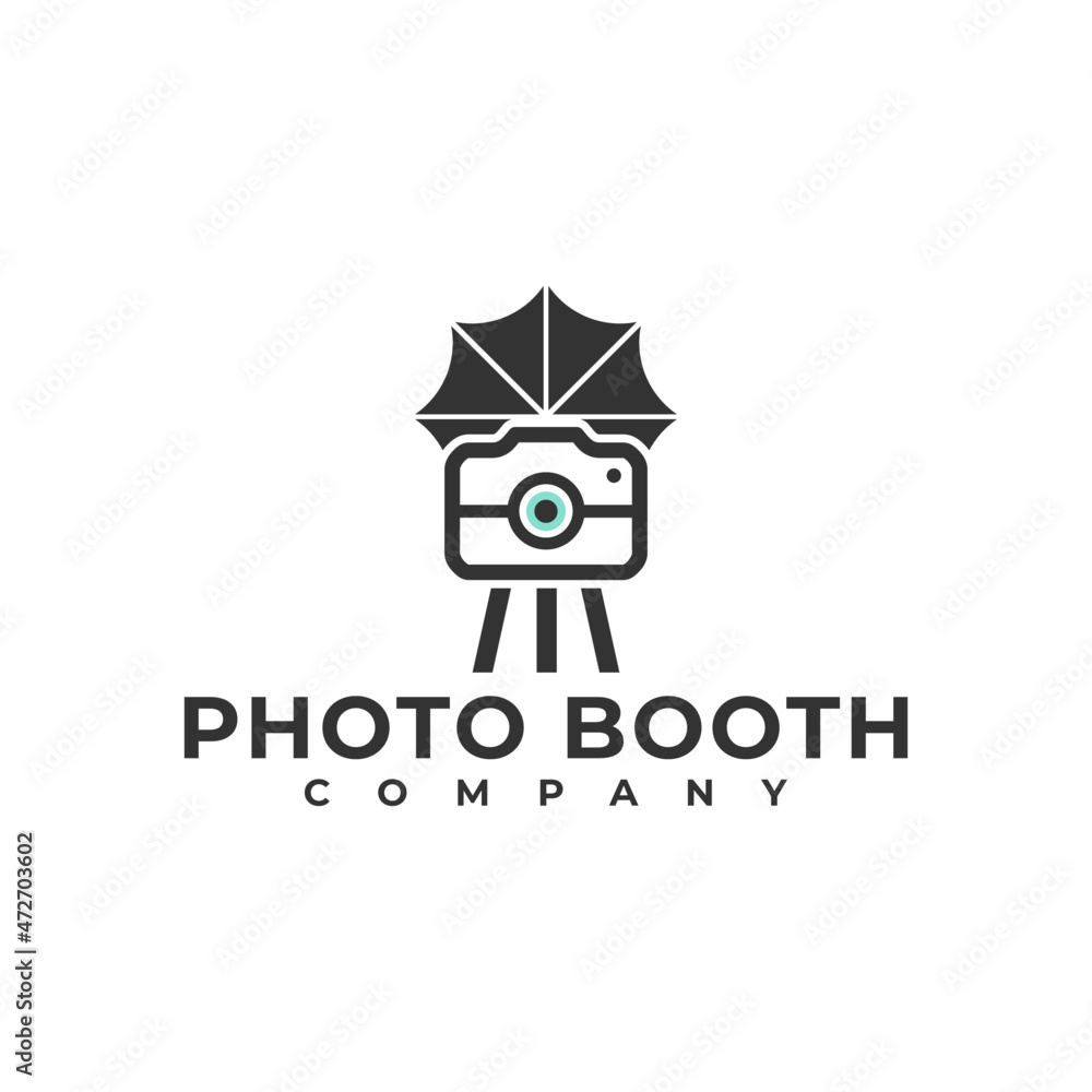 photo booth studio logo, simple camera. design vector photography ...
