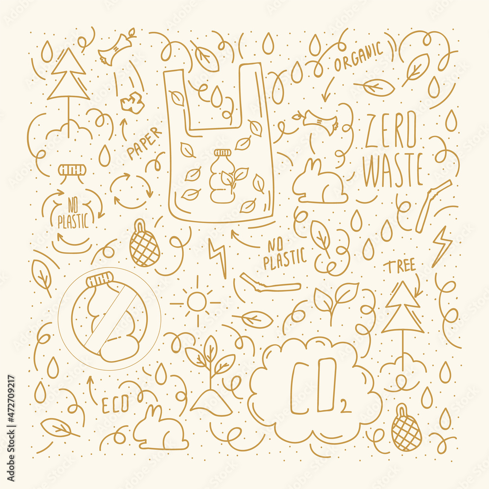 Icon background, no plastic. Conceptual Eco-life, without plastic ...