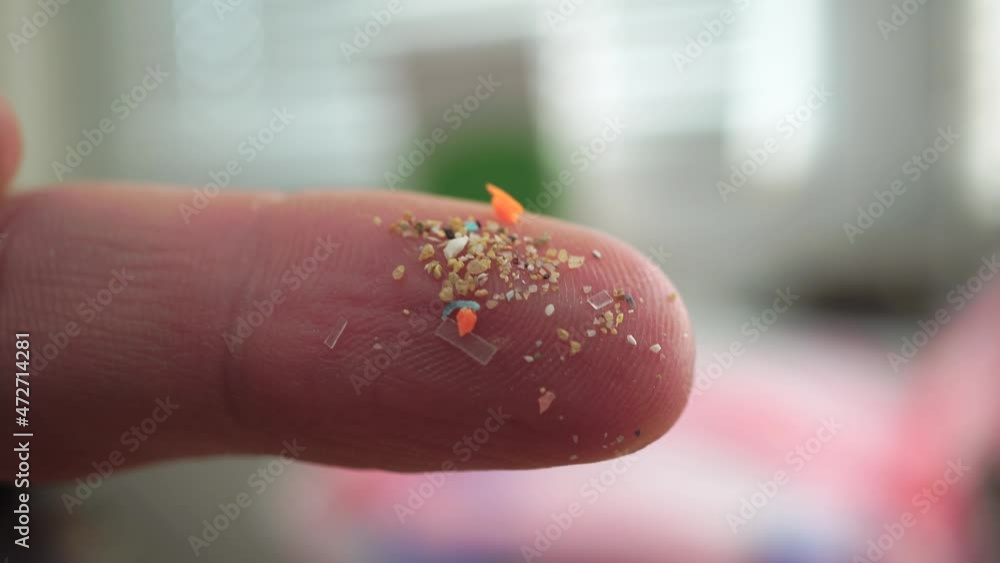 Global ocean pollution concept with microplastics bits and pieces from ...