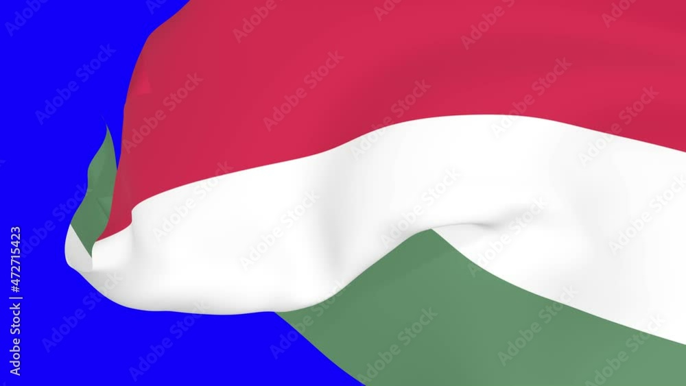 Hungary waving flag transition 4k and 1080 HD seamless loop animation ...