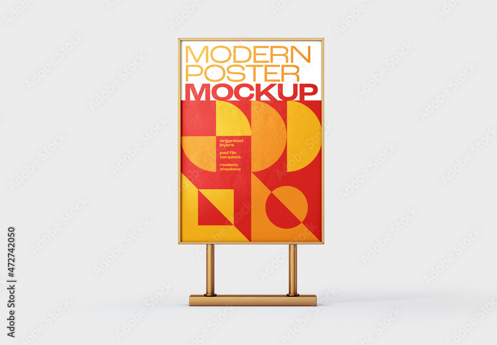 Modelo de Vertical Advertising Poster Mockup do Stock | Adobe Stock