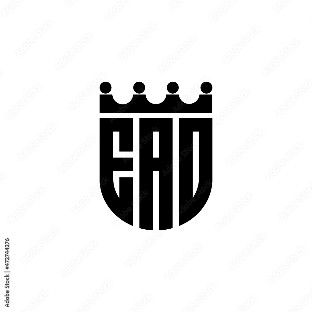 Vecteur Stock EAD letter logo design with white background in ...