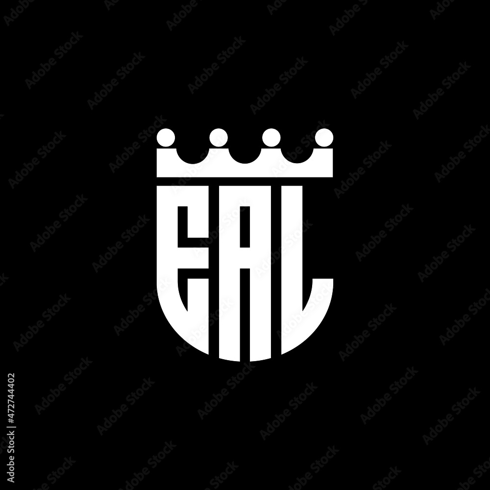 EAL letter logo design with black background in illustrator, vector ...