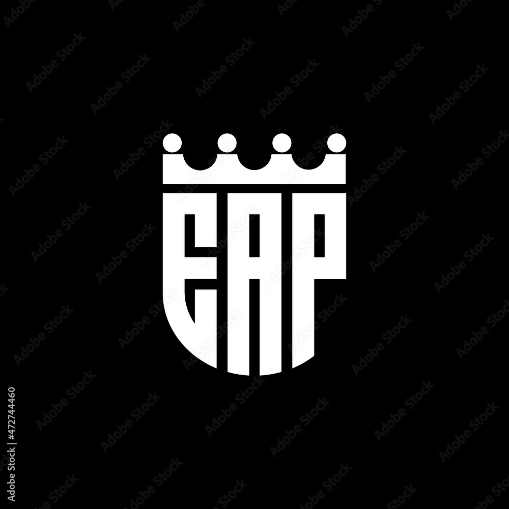 EAP letter logo design with black background in illustrator, vector ...