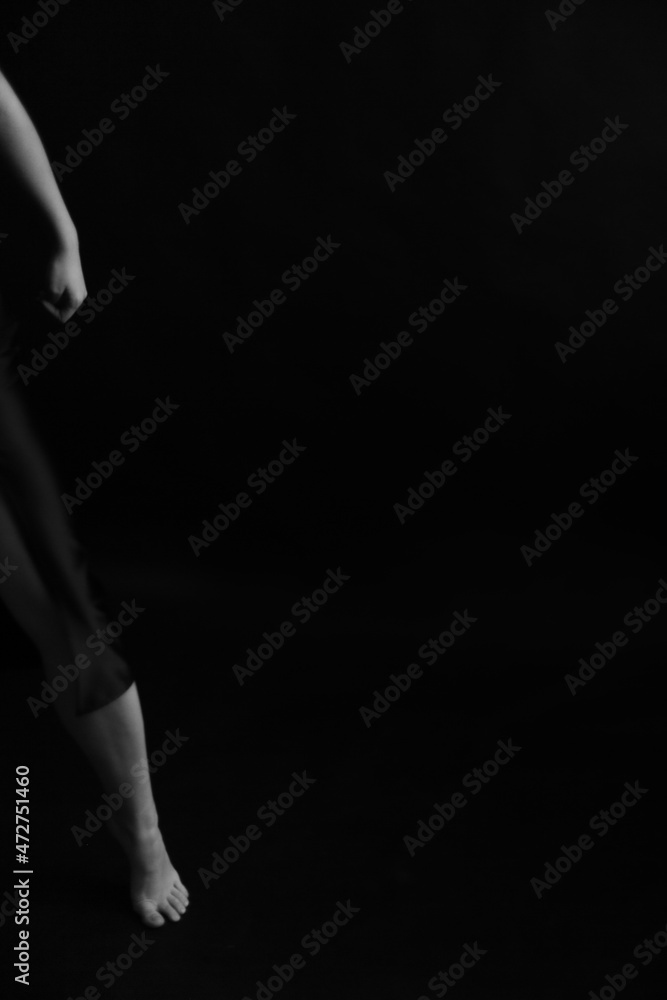body details, gloomy leg image, defocus and blurring of the image Stock ...