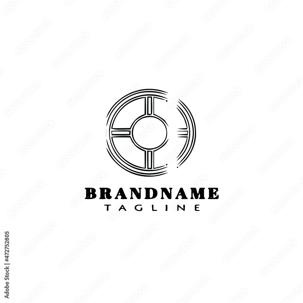 cross hair logo cartoon design template icon black vector illustration ...