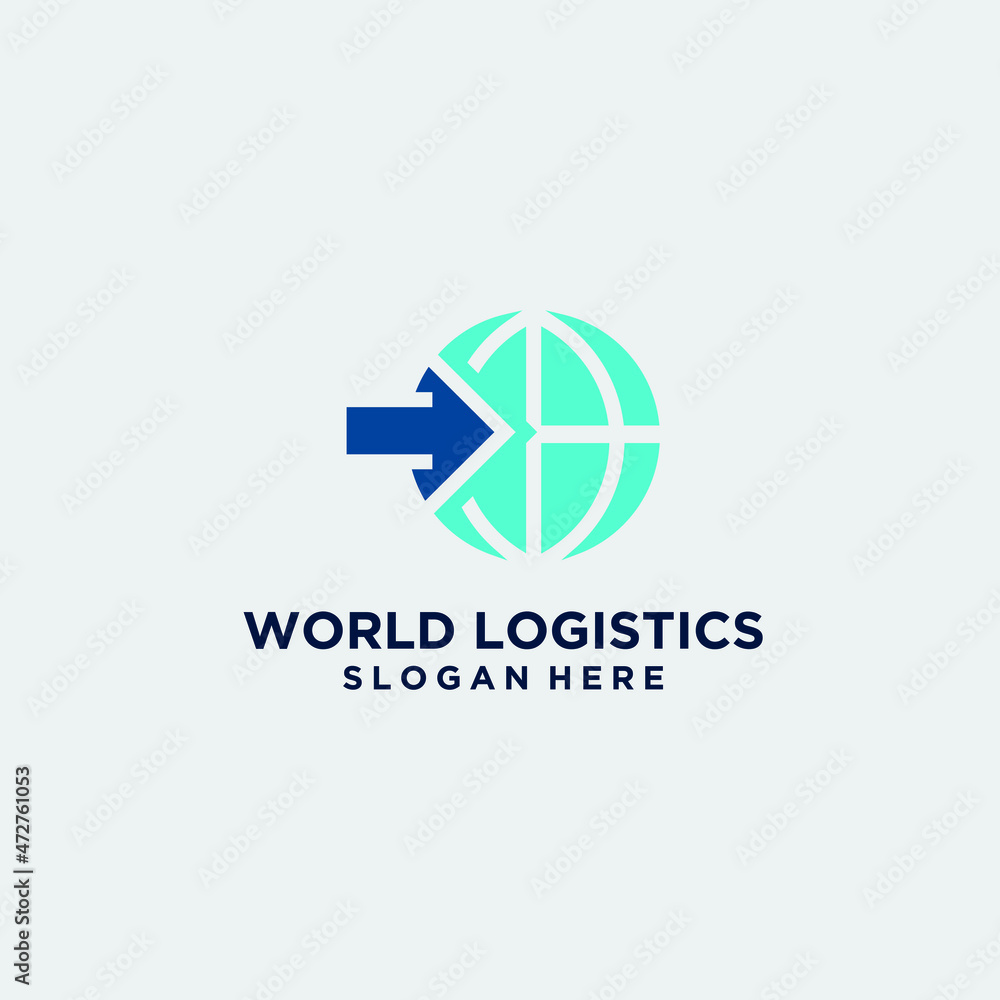 Set of logistics freight forwarding logos company logistics logos arrow ...