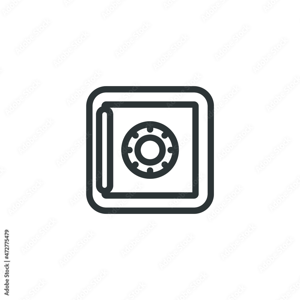 Vector sign of the Bank vault symbol is isolated on a white background ...