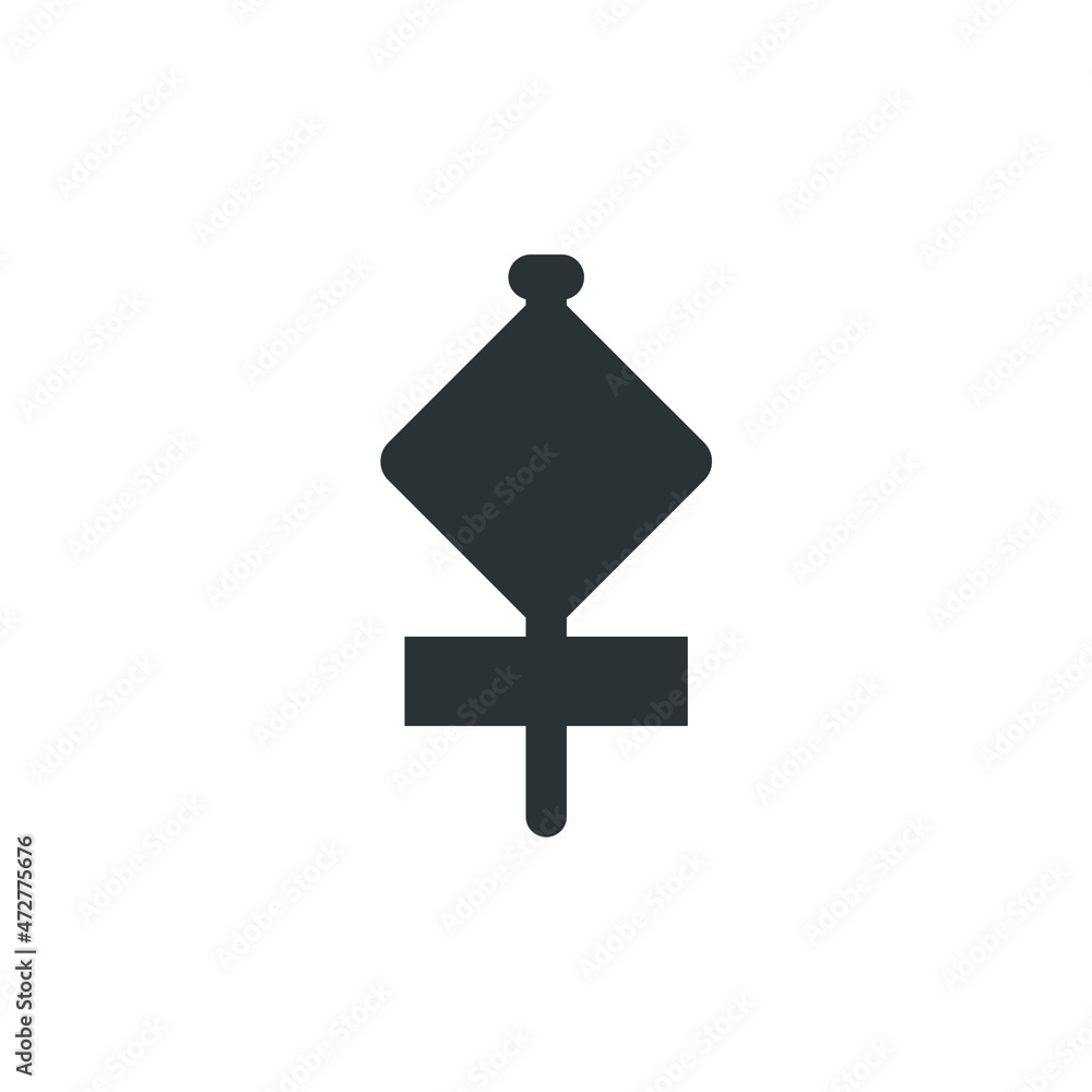 Vector sign of the blank signs pointing in opposite directions symbol ...